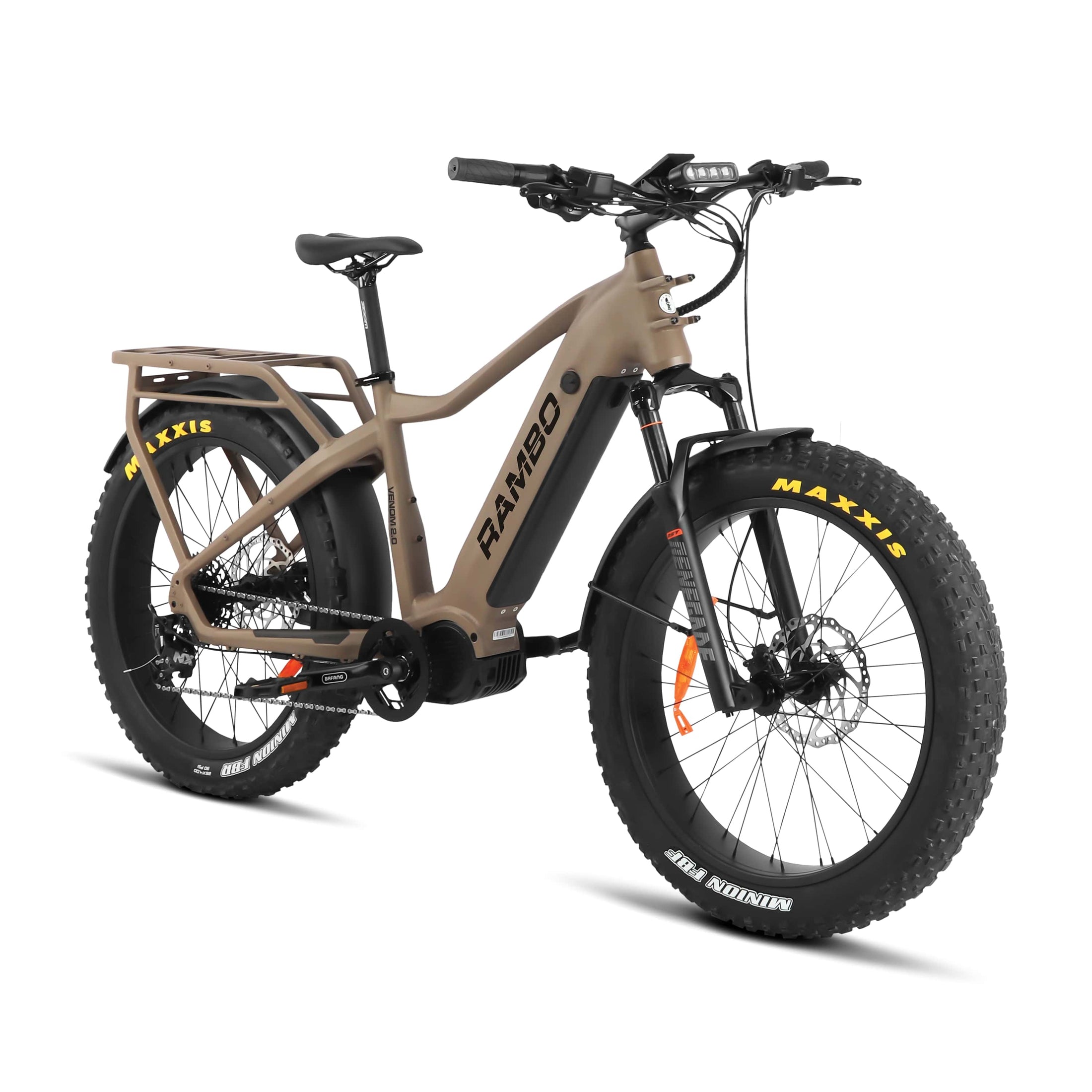 Rambo Venom 1000W Ultra Mid Drive Motor Fat Tire Electric Hunting Bike ...